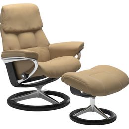 Relaxsessel stressless, B:88cm H:101cm T:78cm, beige, Leder BATICK: BATICK ist ein leicht korrigiertes, durchgefärbtes und genarbtes Möbelleder, bei