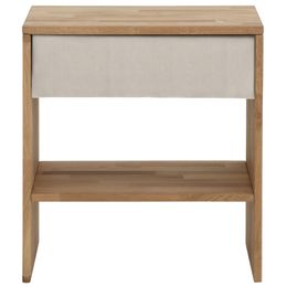 Nachttisch Home Affaire, B:60cm H:65,5cm T:42cm, beige, Schlafzimmer, Tische, "Cavan", passend zur Boxspringbett-Serie Cavan
