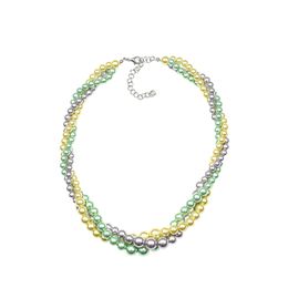 Damen Kette mit Anhänger "Artemis", bunt, Basic, Collezione Alessandro, Glas, Halsketten, 3-reihige Kette
