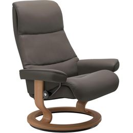 Relaxsessel stressless, B:91cm H:109cm T:83cm, grau, Leder BATICK: BATICK ist ein leicht korrigiertes, durchgefärbtes und genarbtes Möbelleder, bei