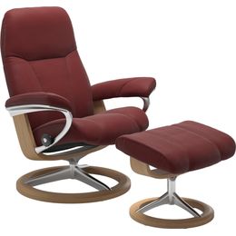 Relaxsessel stressless, B:82cm H:102cm T:72cm, rot, Leder BATICK: BATICK ist ein leicht korrigiertes, durchgefärbtes und genarbtes Möbelleder, bei