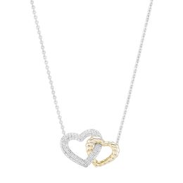 UNIKE JEWELLERY Damen Kette mit Anhänger "CLASSY BOLD HEART HERZ, UK.CL.1205.0055", Silber 925 (Sterlingsilber), L: 47, gold, Silber 925