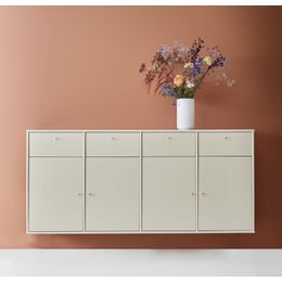 Sideboard, B:177cm H:80cm T:42cm, beige, HAMMEL FURNITURE, Wohnzimmer, Sideboards, "Mistral, Hochwertig Schrank, h&auml;ngend/stehend montierbar", mit