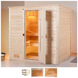 Weka Sauna "Bergen", ohne Ofen, (ohne Ofen), beige, Saunen, ohne Ofen