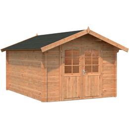 Gartenhaus Palmako, braun, Massivholz, Gartenh&auml;user, "Lotta", 10 qm
