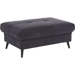 Polsterhocker COTTA, B:100cm H:45cm T:64cm, schwarz, 90% Polyester 10% Polyamid, Hocker, "Mia"