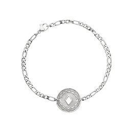 PURELEI Damen Armband "Schmuck Geschenk Lolani, runder Anh&auml;nger mit Motiv, Bracelet-Lolani", 20cm, Edelstahl, silber, Edelstahl, Armb&auml;nder