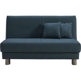 ell+ell Schlafsofa ELL + ELL, B:145cm T:100cm, blau, Kinderzimmer, Sofas, "Enny", Liegefläche Breite 120 oder 140 cm, Liegehöhe 40 cm, Füße alufarben