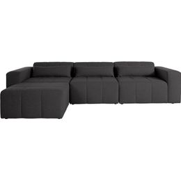Ecksofa, B:322cm H:74cm T:155cm, schwarz, LeGer Home by Lena Gercke, 88% Polyester, 9% Rayon, 3% Nylon, Wohnzimmer, Sofas, "Maileen L-Form",