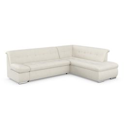 Ecksofa DOMO collection, B:271cm H:80cm T:213cm, beige, Struktur fein 100% Polyester;Chenilleoptik 100% Polyester, Wohnzimmer, Sofas, "Mona L-Form",