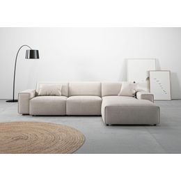 Ecksofa Andas, B:294cm H:71cm T:191cm, beige, 100% Polyester, Wohnzimmer, Sofas, "Glimminge auch in Breitcord, Feincord, Bouclé + Easy care-Bezug",
