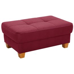Hocker Home Affaire, B:99cm H:45cm T:65cm, rot, Luxus-Microfaser Lederoptik (100% Polyester);Luxus-Microfaser ALTARA NUBUCK (100% Polyester),