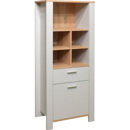 Mäusbacher Stauraumschrank MÄUSBACHER, B:63cm H:152cm T:44cm, grau, Schränke, "Nele", Höhe 152 cm