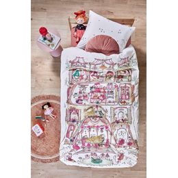 Kinderbettw&auml;sche, rosa, BEDDINGHOUSE X HANNEKE DE JAGER, Renforc&eacute;, Obermaterial: 100% Baumwolle, Bettw&auml;sche, "Mousehouse"