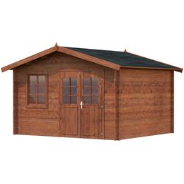 Gartenhaus Palmako, braun, Massivholz, Gartenh&auml;user, "Valentine", 11 qm