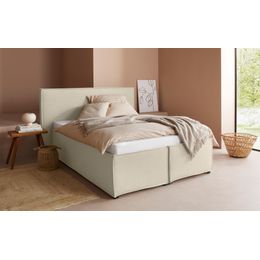 Polsterbett, B:173cm L:213cm, beige, LeGer Home by Lena Gercke, 100% Polyester, Betten, "Isaline", wahlweise ohne Matratze oder mit 3 Matratzenarten,
