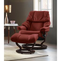 Relaxsessel stressless, B:79cm H:98cm T:75cm, rot, Leder BATICK: BATICK ist ein leicht korrigiertes, durchgef&auml;rbtes und genarbtes M&ouml;belleder, bei dem