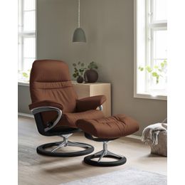 Relaxsessel stressless, B:83cm H:105cm T:74cm, braun, Leder BATICK: BATICK ist ein leicht korrigiertes, durchgefärbtes und genarbtes Möbelleder, bei
