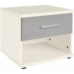 Nachtkonsole wimex, B:46cm H:38cm T:40cm, grau, Sideboards, "Joker", Nachtschrank Nachttisch mit 1 Schublade, 46cm breit