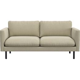 3-Sitzer FLEXLUX, B:174cm H:61cm T:90cm, beige, 100% Polyester, Sofas, "Bolzano", Sitzaufbau mit Kaltschaum & Stahl-Wellen, loose Sitz -& Rückenkissen