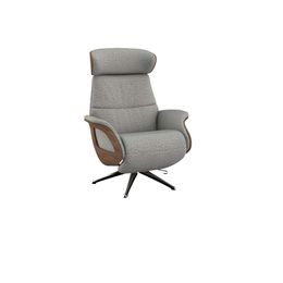 Relaxsessel FLEXLUX, B:81cm H:111cm T:90cm, grau, 100% Polyester, Wohnzimmer, Sessel, "Clement elektrischer Funktionsessel", Gr&ouml;&szlig;e M, R&uuml;cken &