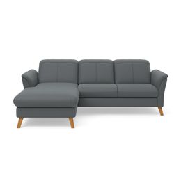 Sit & More Ecksofa SIT & MORE, B:245cm H:91cm T:178cm, grau, 100% Polyester, Wohnzimmer, Sofas, "Romero L-Form", wahlweise mit oder ohne Relax-Funktion,