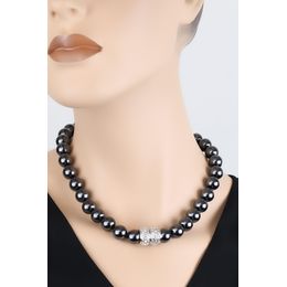 Damen Kette mit Anhänger "Karlsruhe", schwarz, Collezione Alessandro, Metall, Halsketten, mit Platinlegierung