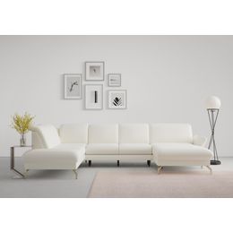 Sit & More Wohnlandschaft SIT & MORE, B:338cm H:84cm T:207cm, beige, Sofas, "Fashion U-Form", wahlweise mit Kopfteilverstellung, Vorziehsitz, motorisch,