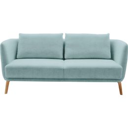 Schöner Wohnen Kollektion 2,5-Sitzer, B:190cm H:71cm T:91cm, blau, SCHÖNER WOHNEN-KOLLEKTION, 100% Polyester, Sofas, "Pearl - 5 Jahre Hersteller-Garantie, auch in Bouclé",