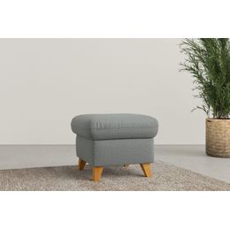 Polsterhocker Home Affaire, B:58cm H:48cm T:58cm, grau, 100% Polyester, Hocker, "Trelleborg", passend zur Serie "Trelleborg", incl. Stauraum