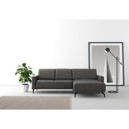 Sit & More Ecksofa SIT & MORE, B:251cm H:84cm T:163cm, grau, Wohnzimmer, Sofas, "Bailando L-Form", wahlweise mit Kopfteilverstellung und Vorziehsitz, motorisch