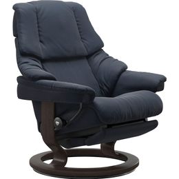 Relaxsessel stressless, B:79cm H:98cm T:78cm, blau, Leder BATICK: BATICK ist ein leicht korrigiertes, durchgefärbtes und genarbtes Möbelleder, bei