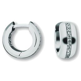 ONE ELEMENT Damen Paar Creolen "Zirkonia Ohrringe Creolen aus 925 Silber", Damen,mit Zirkonia, Silber 925 (Sterlingsilber), silber, Silber 925