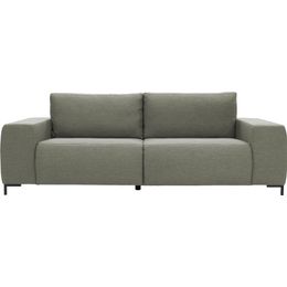 Big-Sofa, B:242cm H:87cm T:88cm, grau, LOOKS by Wolfgang Joop, 100% Polyester, Sofas, "Looks VI", gerade Linien, in 2 Bezugsqualitäten