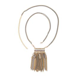 Damen Lange Kette "Carmen", gold, Basic, Collezione Alessandro, Metall, Halsketten, mit angesagter Quaste
