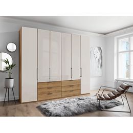 Dreht&uuml;renschrank Wiemann, B:246,9cm H:216cm T:58cm, braun, Floatglas, Holzwerkstoff, Schr&auml;nke, "Monaco", mit Teil-Glasfront sowie hochwertige