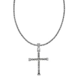 Firetti Herren Kette mit Anhänger "Schmuck Geschenk Silber 925 Halsschmuck Halskette 4-kant Königskette", Silber 925 (Sterlingsilber), L: 55 B: