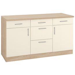 Wiho-K&uuml;chen Unterschrank WIHO K&Uuml;CHEN, B:150cm H:85cm T:60cm, beige, K&uuml;che, Schr&auml;nke, "Kiel", 150 cm breit