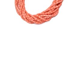 Firetti Kinder Schmuck-Kettenstrang "Schmuck Geschenk Halsschmuck Halskette Steinkette Edelstein Koralle", orange, Edelstein, Textil, B:3cm L:40cm,