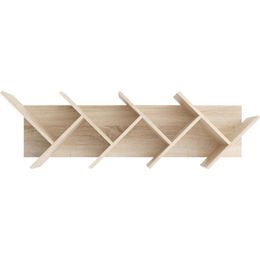 Wandregal FMD, B:127,5cm H:38,5cm T:25,5cm, braun, Holzwerkstoff, Kinderzimmer, Regale, "B&uuml;chen 2"