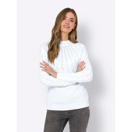 Heine Damen Strickpullover "Pullover", beige, Gr. 36, unifarben, 50% Baumwolle, 50% Polyacryl, Pullover