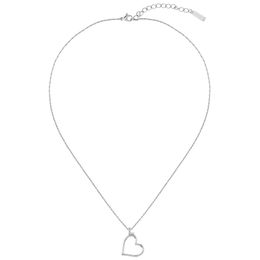 Lacoste Damen Kette mit Anhänger "Schmuck Edelstahl Halsschmuck Halskette Fantasie VOLTE", Edelstahl, L: 53, silber, Edelstahl, Halsketten