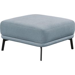 Schöner Wohnen Kollektion Hocker, B:80cm H:45cm T:80cm, blau, SCHÖNER WOHNEN-KOLLEKTION, 16% Baumwolle, 79% Polyester, 5% Polyacryl, Wohnzimmer, Hocker, "Pearl - 5 Jahre