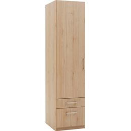 Dreht&uuml;renschrank Priess, B:48cm H:193cm T:54cm, braun, Holzwerkstoff, Schr&auml;nke, "Lindau"