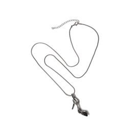 Damen Lange Kette "Cinderella", silber, Basic, Collezione Alessandro, Metall, Halsketten, mit Highheel