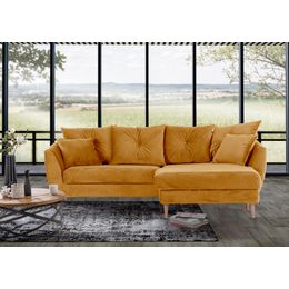 Ecksofa GUTMANN FACTORY, B:210cm H:70cm T:156cm, gelb, 100% Polyester, Wohnzimmer, Sofas