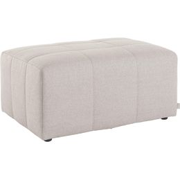 Polsterhocker, B:90cm H:44cm T:65cm, beige, LeGer Home by Lena Gercke, 100% Polyester, Hocker, "Maileen", passend zur Polsterserie "Maileen", Teil