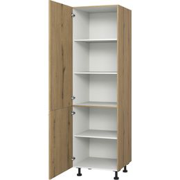 Vorratsschrank KOCHSTATION, B:60cm H:195cm T:56cm, braun, K&uuml;che, Schr&auml;nke, "KS-Trea SV60-195", H&ouml;he 195 cm, Breite 60 cm