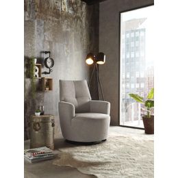 Relaxsessel, B:80cm H:96cm T:88cm, beige, SET ONE BY Musterring, Luxus-Microfaser (Chenille)100% Polyester, Wohnzimmer, Sessel, "SO 1450", mit Dreh-