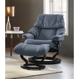 Relaxsessel stressless, B:88cm H:98cm T:78cm, blau, Leder BATICK: BATICK ist ein leicht korrigiertes, durchgefärbtes und genarbtes Möbelleder, bei